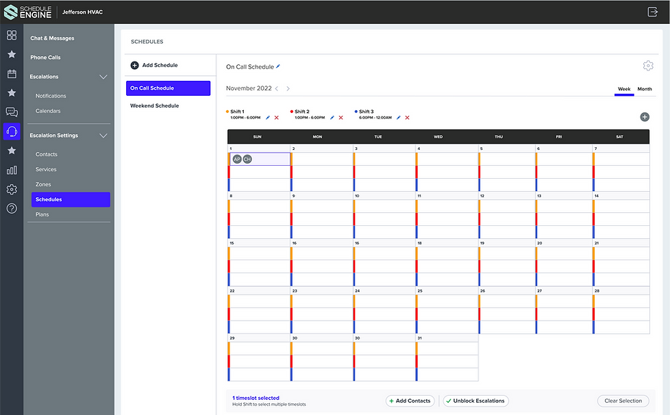 SCHEDULE ENGINE | Russell Meghoo UX