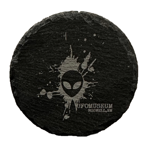 Splatter Alien Slate Coaster | roswellufomuseum