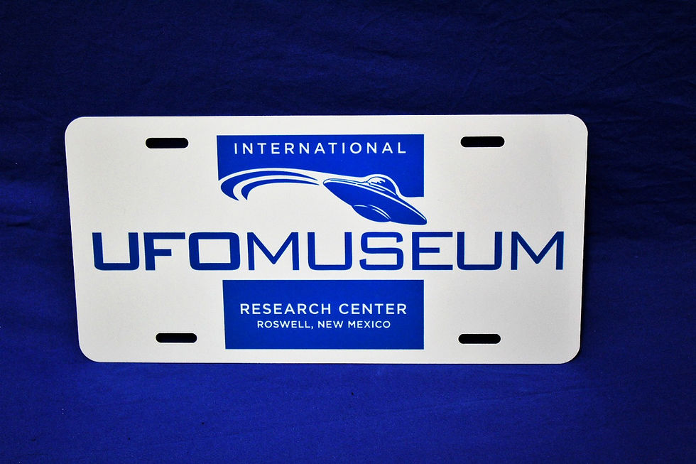 UFO Museum Logo License Plate | roswellufomuseum