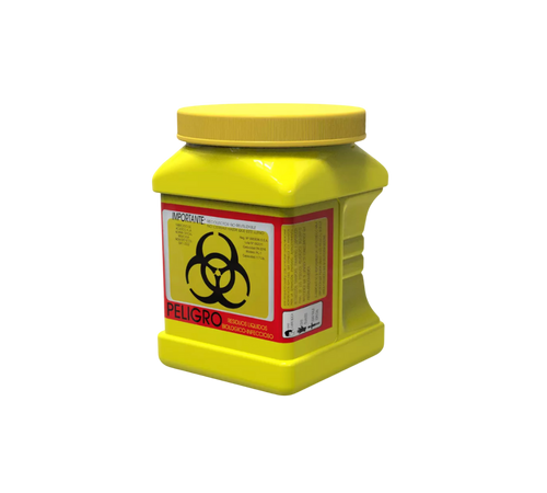 CONTENEDOR RPBI HERMÉTICO AMARILLO PARA LÍQUIDOS 1.7 L | IEA SOLUCIONES