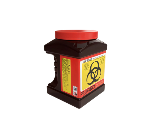 CONTENEDOR RPBI HERMÉTICO ROJO PARA LÍQUIDOS 1.7 L | IEA SOLUCIONES