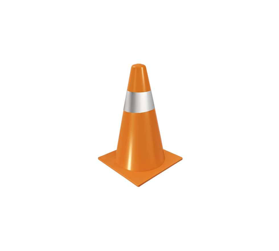 CONO NARANJA DE SEGURIDAD VIAL CON REFLEJANTE 24 X 14 | IEA SOLUCIONES