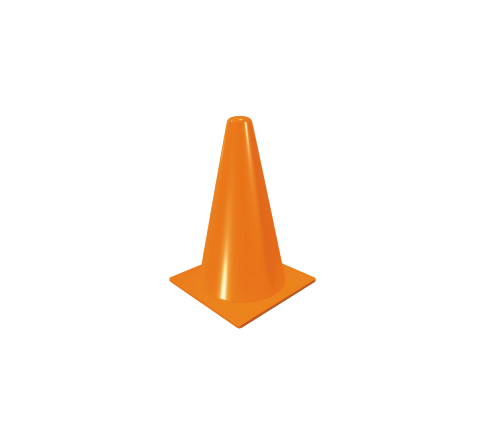 CONO NARANJA DE SEGURIDAD VIAL SENCILLO 24 X 14 | IEA SOLUCIONES