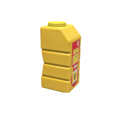CONTENEDOR RPBI AMARILLO PARA LÍQUIDOS 12 L | IEA SOLUCIONES