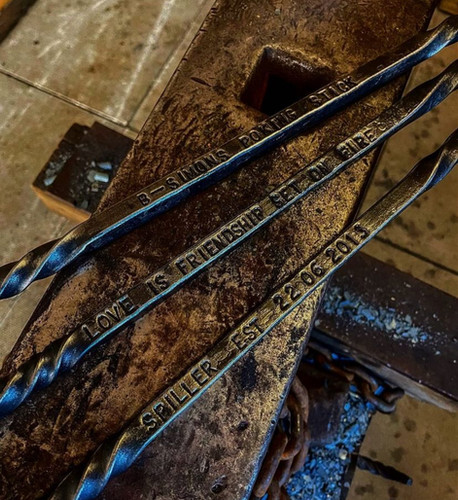 Blacksmith Made Personalised Fire Rake | Rustic Blacksmith Co