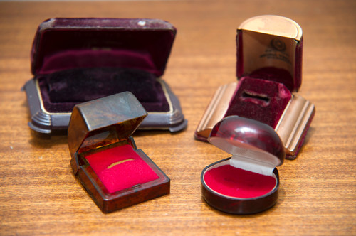 Collection of Art Deco Ring Boxes - Bakelite & Material | Casa Hove