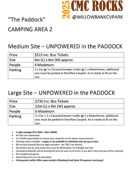 CMC ROCKS 2025 PRICING | Willowbank CP