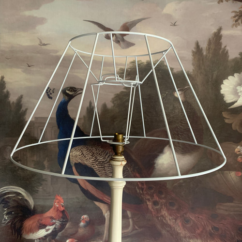 Pair of (TWO) 20” empire drum lampshade frames for pleated shades ...