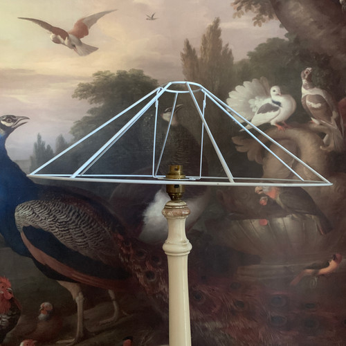 17” ‘extreme’ Coolie shaped vintage wire frame for lampshade making ...