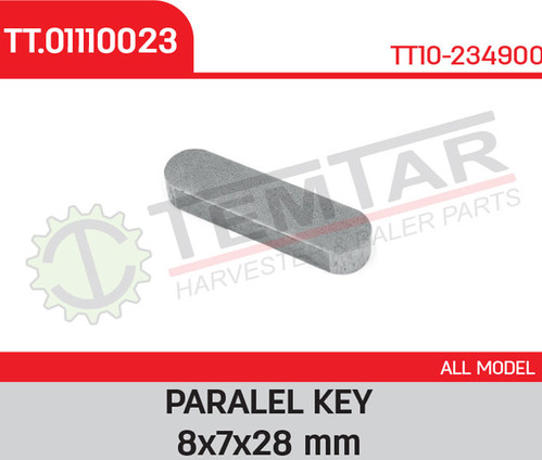 PARALEL KEY 8x7x28 mm | Temtar