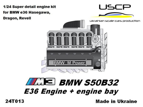 BMW M3 S50B32 Engine + e36 Engine Bay Super Detail set | teamhobby.hk