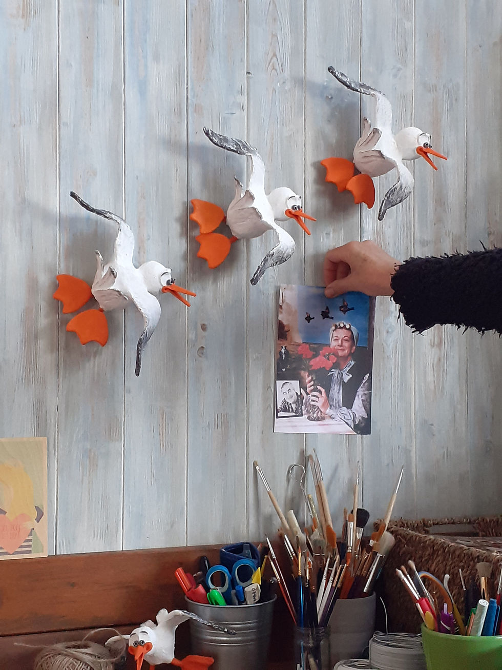 Cornish seagulls, handmade in Cornwall