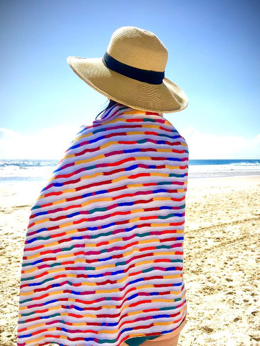 ART-Towel Large 154 x 80cm- Strings Painting | Honey Hunt