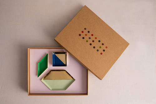 Square Katori, Shatkon & Hira Mini Plate | Yantra