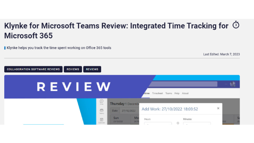 Review from UC Today: "Klynke can be a game-changer."