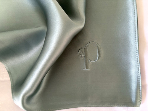 100% Mulberry Silk Scarf (90cm x 90cm) - Cyan | Poise