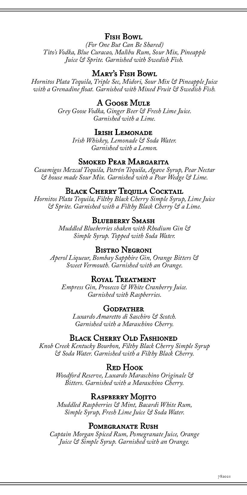 Drink Menu | andrewsbistro