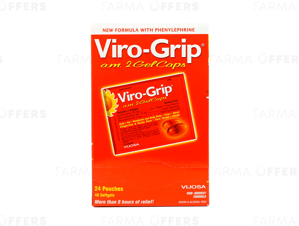 Copia de New Viro-Grip PM 2 GelCaps New Formula with Phenylephrine ...