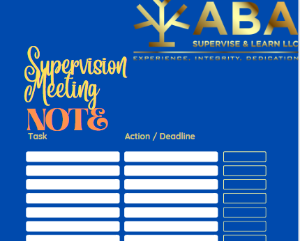 Supervision Meeting Note | Supervise & Learn