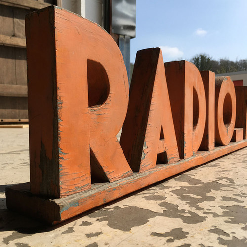 NOW SOLD - Art Deco Radio Shop sign | Marc Kitchen-Smith
