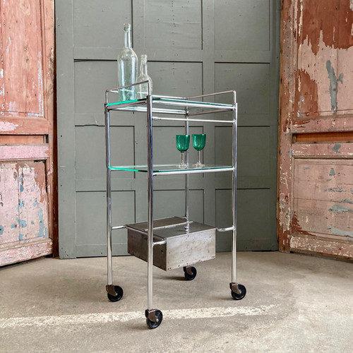 Vintage chrome medical trolley | Marc Kitchen-Smith