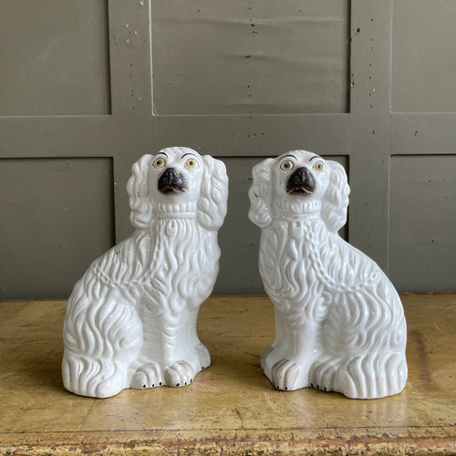 SOLD - Antique Staffordshire pottery dogs | Marc Kitchen-Smith