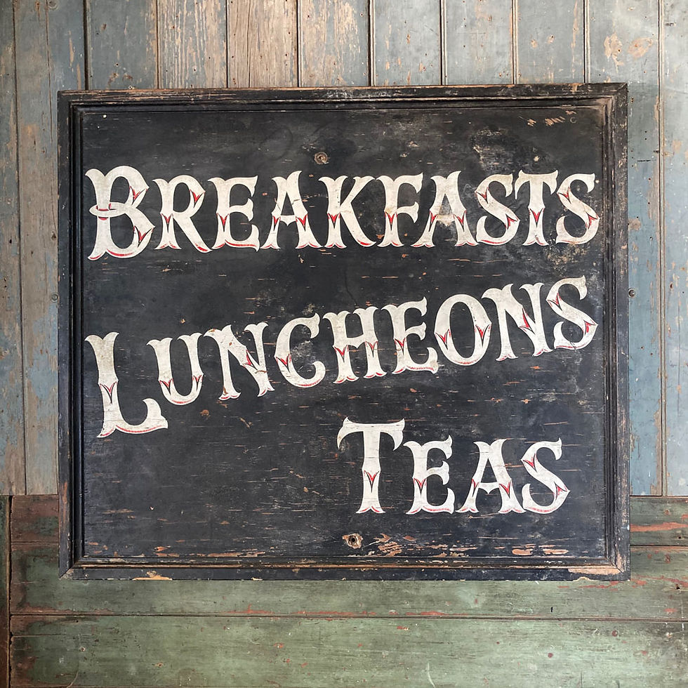 NOW SOLD - Vintage painted restaurant sign | Marc Kitchen-Smith