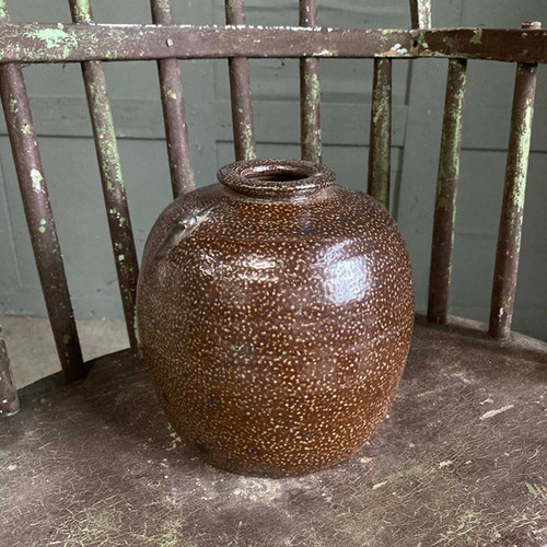 Studio pottery brown saltglaze jar | Marc Kitchen-Smith