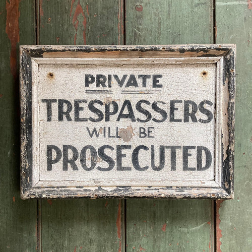 SOLD - Antique hand-painted sign - 'Private' | Marc Kitchen-Smith