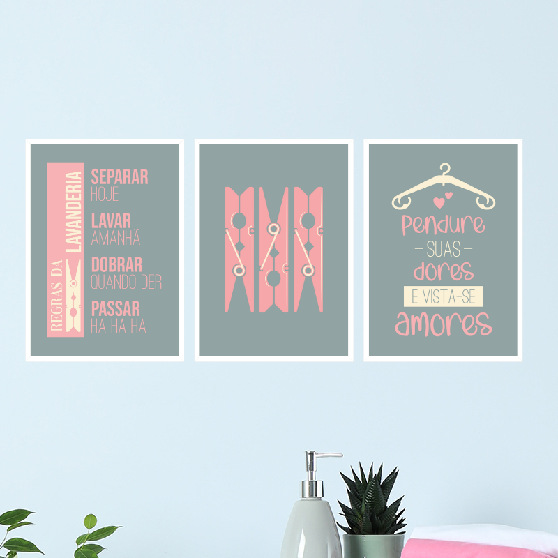Quadros para Lavanderia para Imprimir | Imprinté