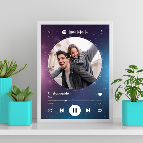 Quadro Digital - Base Spotify Galáxia - Foto círculo | Imprinté