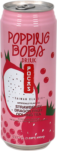 STRAWBERRY DRAGON FRUIT OOLONG TEA POPPING BOBA DRINK | Truong Enterprises