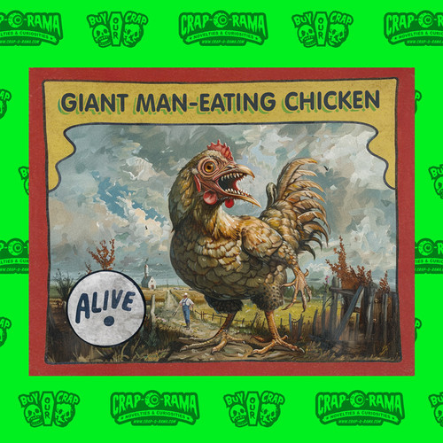 Giant Man Eating Chicken Sideshow Banner | CRAP-O-RAMA