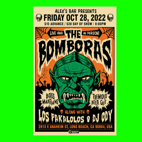 Bomboras Gig Poster | CRAP-O-RAMA