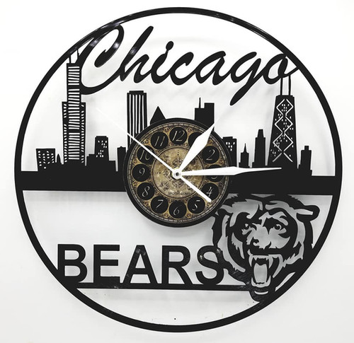 CHICAGO BEARS | vinyl record clocks