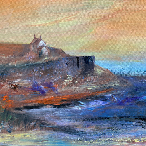 Sunset at Howick Bathing Hut (Print) | anniebousfieldart