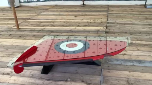 Red Arrow Hawk wing tip coffee table | Aerotiques