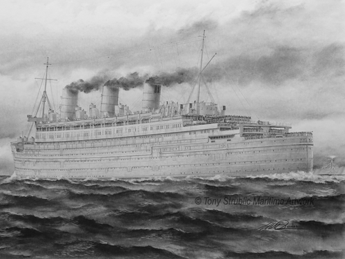 Queen Mary "Grey Ghost" | Tony Strublic Art