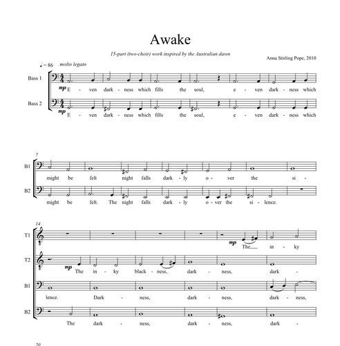 Awake - Pope (for 15 parts) | LUMINA vocal