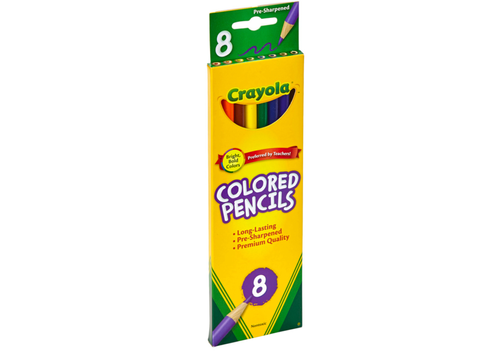 CRAYOLA COLORED PENCILS 8 CT ASST | Create It Supply St