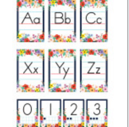 Wildflowers Alphabet Bulletin Board Set | Create It Supply St