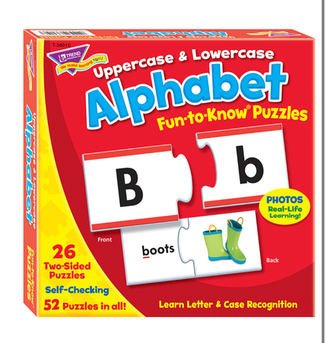 FUN TO KNOW PUZZLES UPPERCASE & LOWERCASE ALPHABET | Create It Supply St