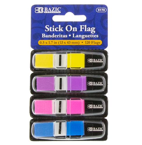 1/2IN COLOR CODING FLAGS 120CT STICK ON FLAGS | Create It Supply St