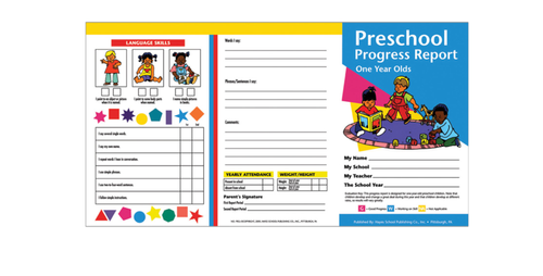 PRESCHOOL PROGRESS REPORTS 10PK FOR 1 YEAR OLDS | Create It Supply St