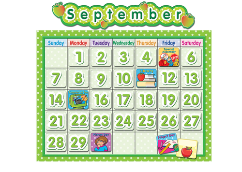 POLKA DOT SCHOOL CALENDAR BB SET | Create It Supply St