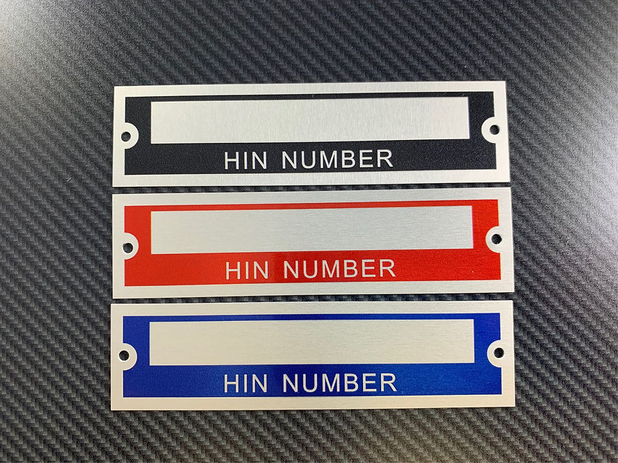 Hull Identification Numbers HIN Tags Plates Color | Bear-Graphic