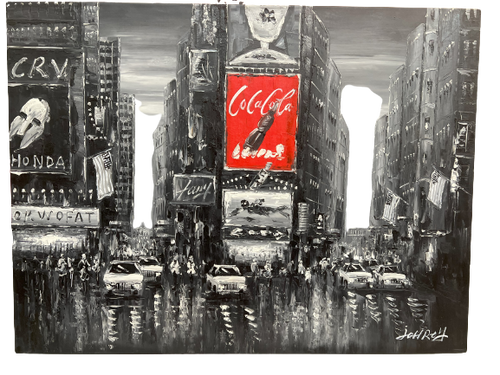 Time Square Scene Painting by Johrey | Belle Arte Galleria