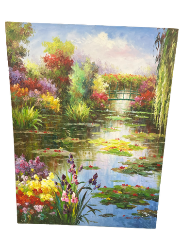 Monet Style Painting of Water Lilies Garden Landscape | Belle Arte Galleria