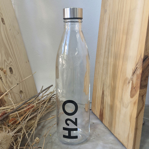 Botella H2O Negro [800cc] | vidriolandia