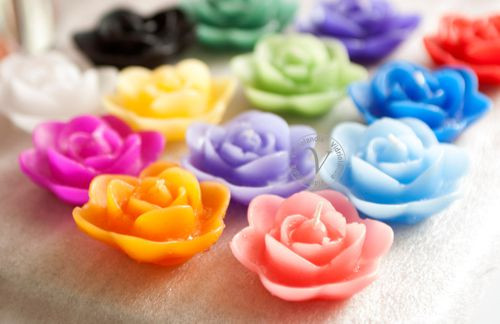 Velas flor, flotantes x 3 | vidriolandia